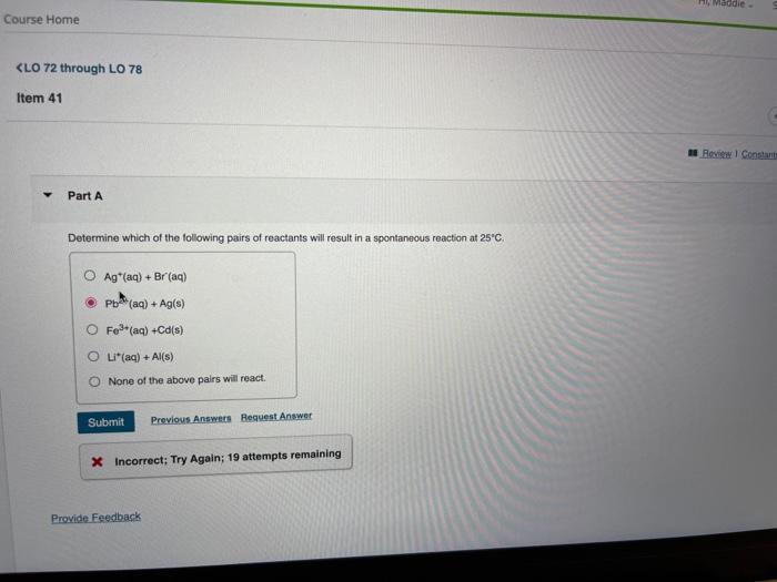 Solved Determine which of the following pairs of reactants | Chegg.com