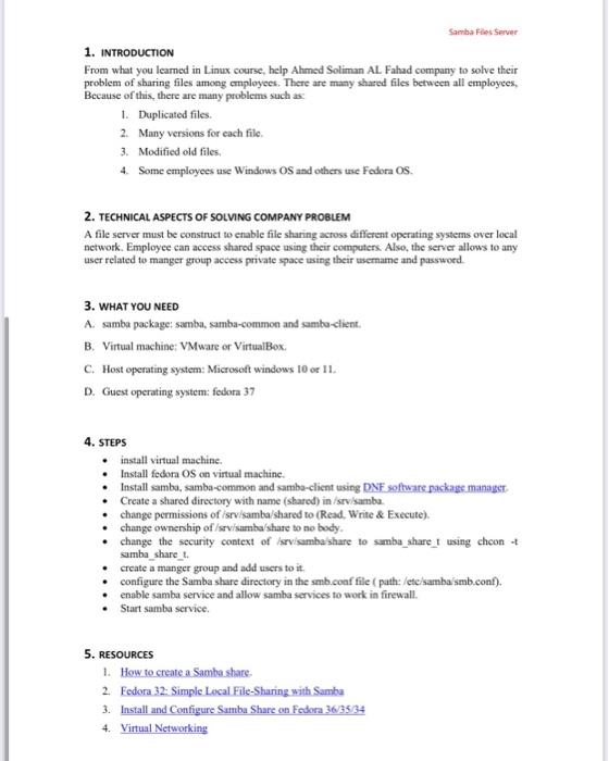 Solved 1. INTRODUCTION During a management meeting of | Chegg.com