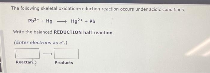 Solved (2) Write a balanced equation for the overall redox | Chegg.com