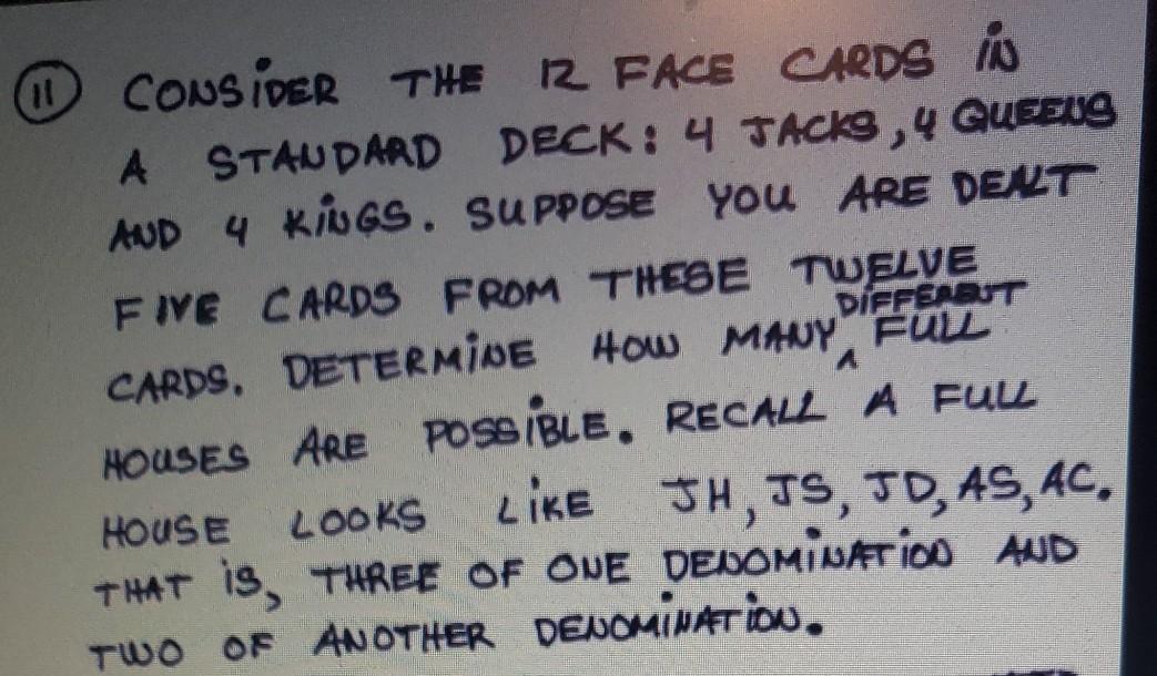 Solved CONSIDER THEIR FACE CARDS 10 A STANDARD DECK: 4 | Chegg.com