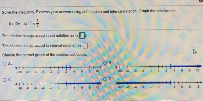Solved Solve the inequality. Express your answer using set | Chegg.com