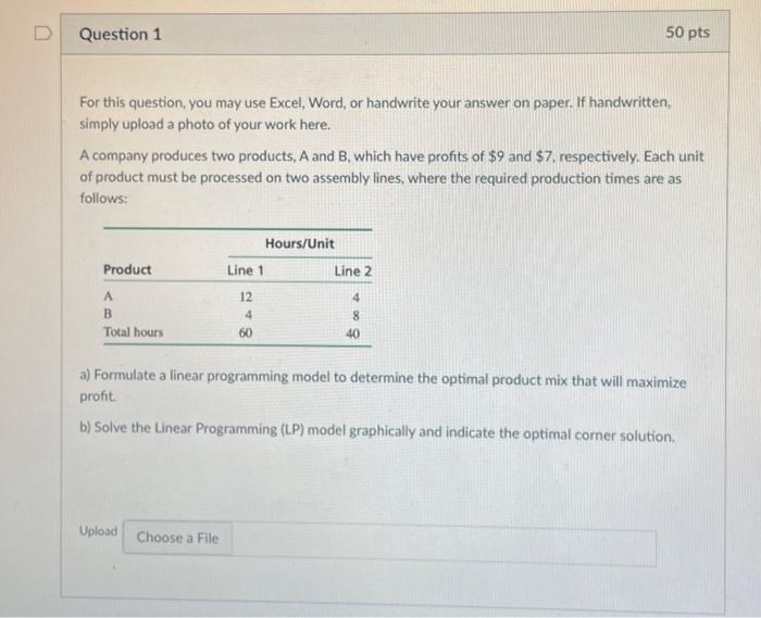 Solved For this question, you may use Excel, Word, or | Chegg.com