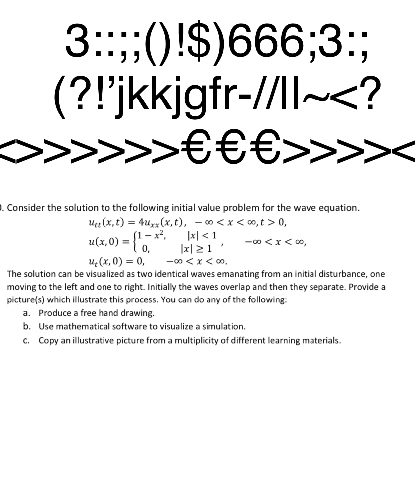 Solved Consider the solution to the following initial value | Chegg.com