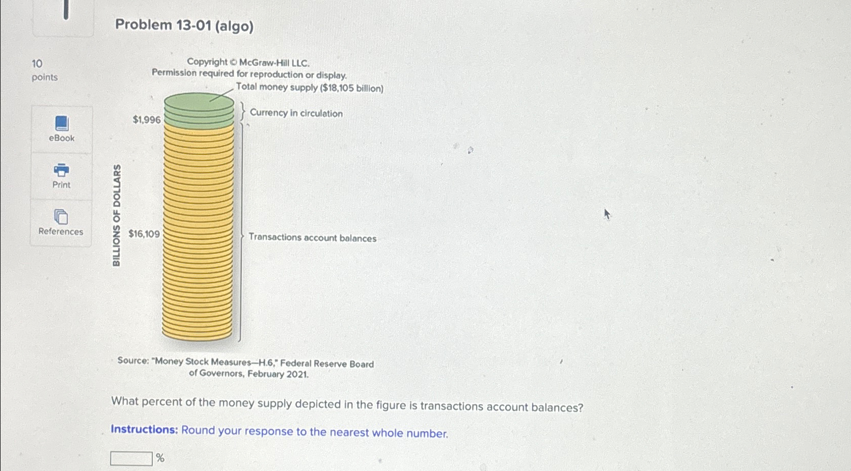 Solved Problem 13-01 (algo)Source: "Money Stock | Chegg.com