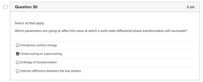 Solved Question 30 3 pts Select all that apply. Which | Chegg.com