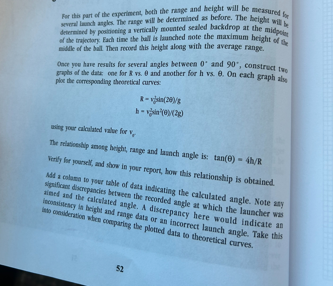 Solved For this part of the experiment, both the range and | Chegg.com