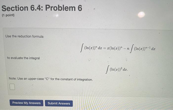 Solved Use The Table Of Integrals In The Back Of Your