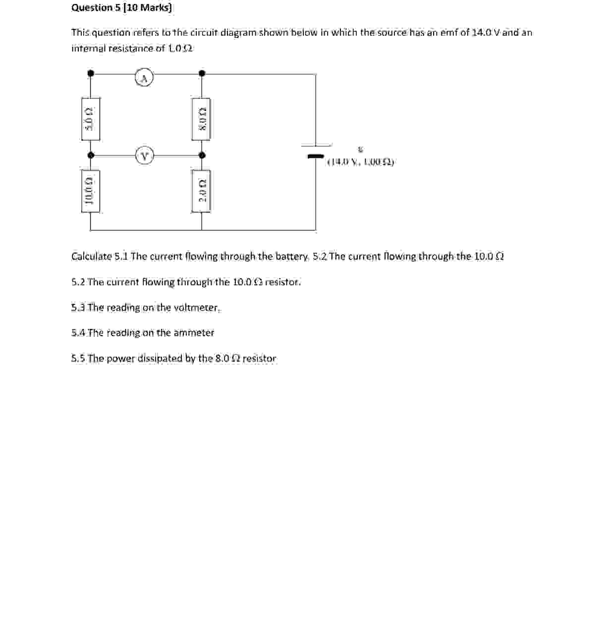 Solved Question 5 [10 ﻿Marks]This question refers to the | Chegg.com