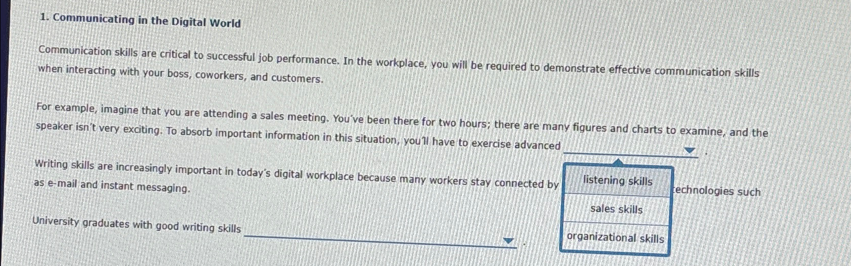 Solved Communicating in the Digital WorldCommunication | Chegg.com
