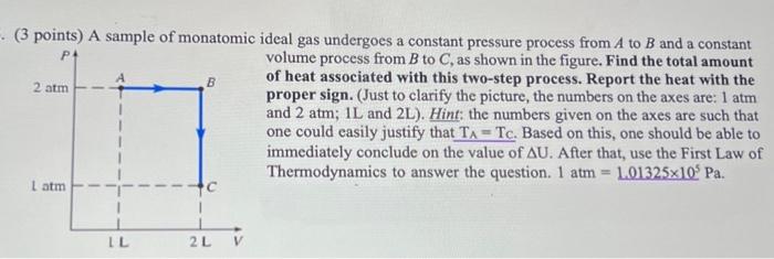 ideal gas undergoes a constant pressure process from | Chegg.com