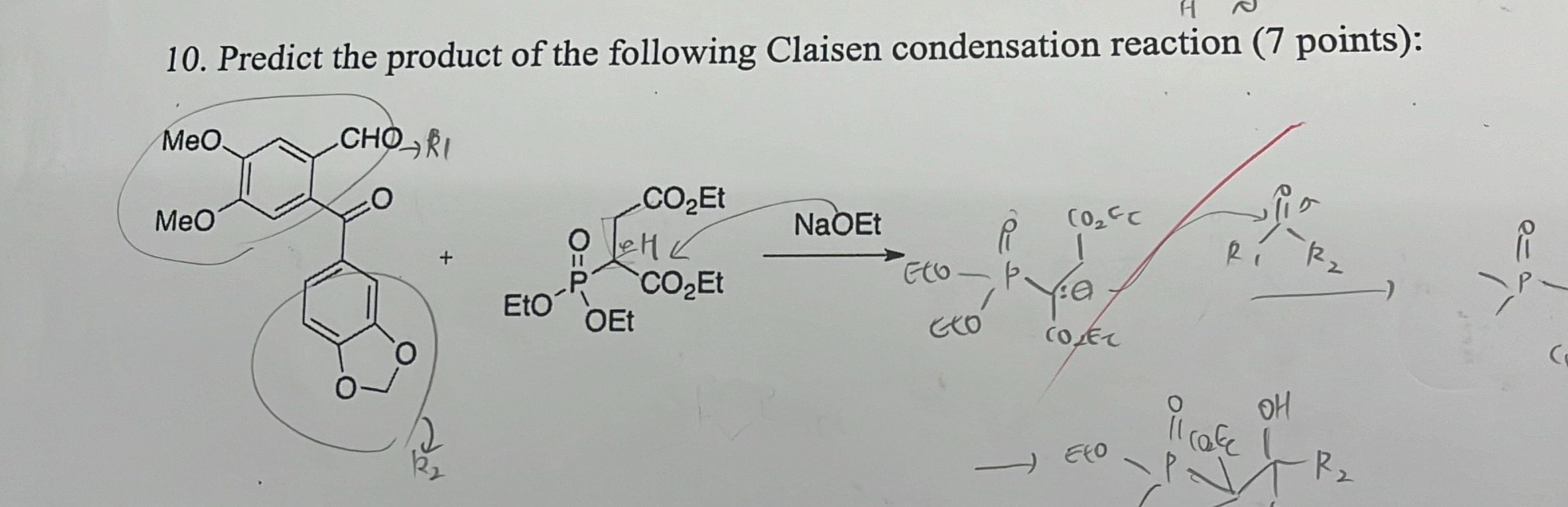 Solved Predict The Product Of The Following Claisen