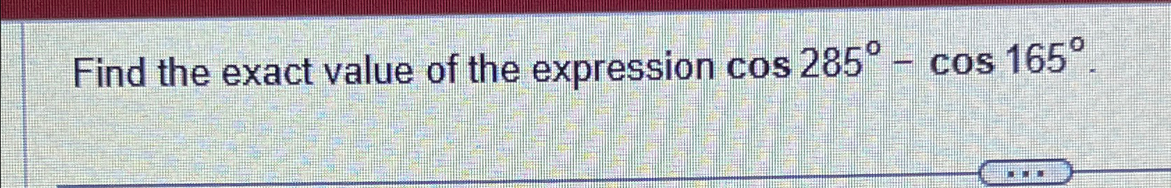 Solved Find the exact value of the expression | Chegg.com