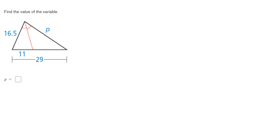 Solved Find the value of the variable.p= | Chegg.com