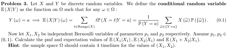 Solved Problem 3. ﻿Let x ﻿and Y ﻿be discrete random | Chegg.com