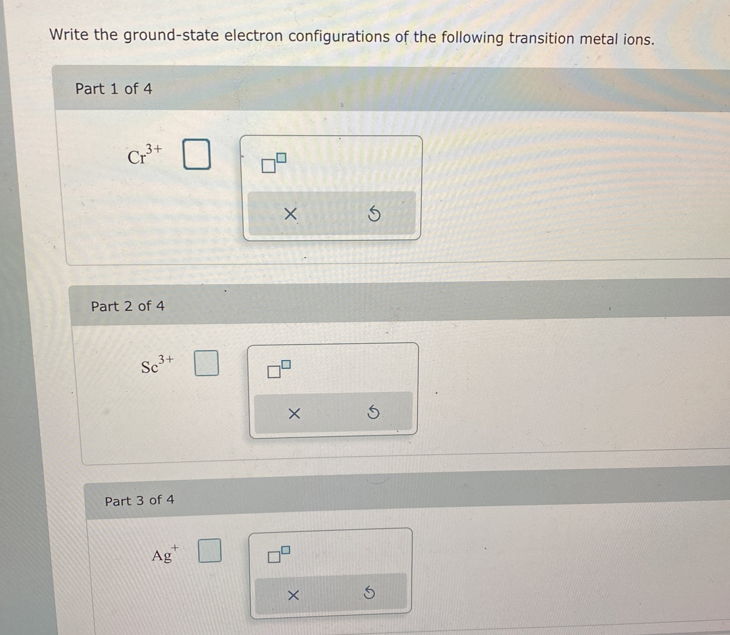 Solved Write the ground-state electron configurations of the | Chegg.com