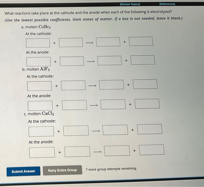 Solved What reactions take place at the cathode and the | Chegg.com