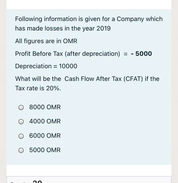Solved Following information is given for a Company which | Chegg.com