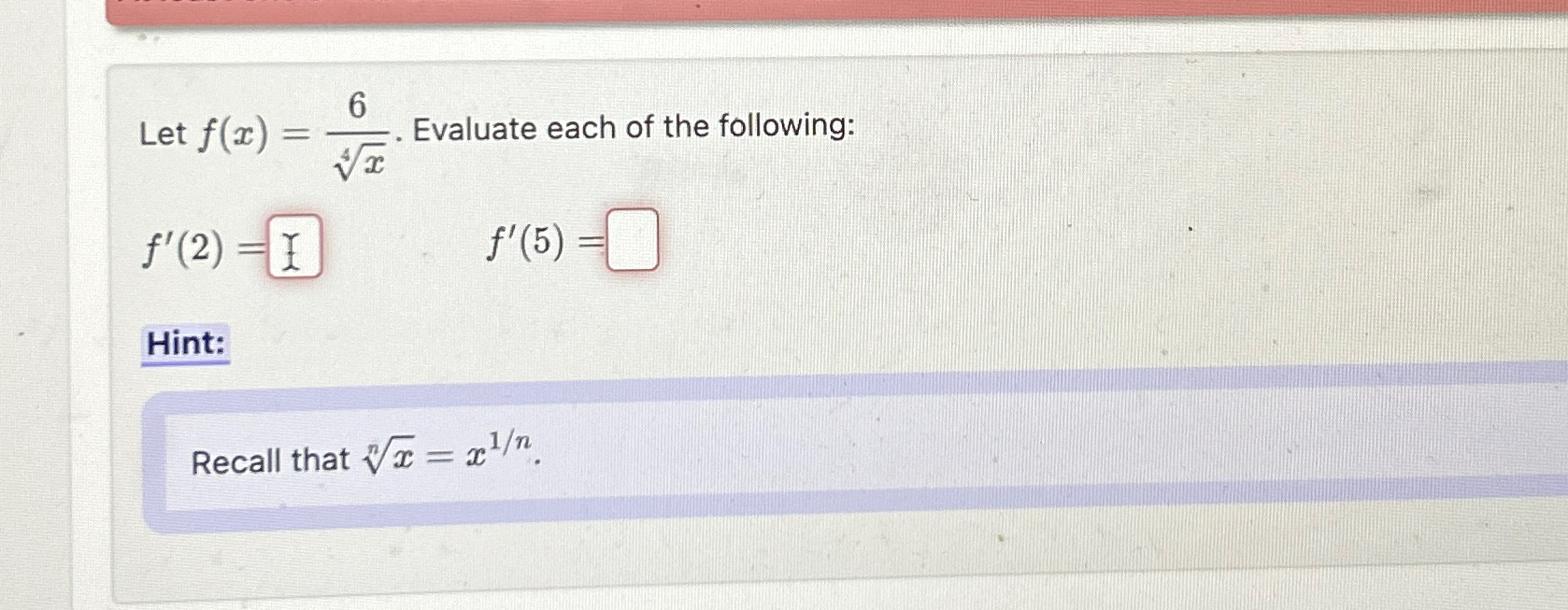 Solved Let f(x)=6x4. ﻿Evaluate each of the | Chegg.com