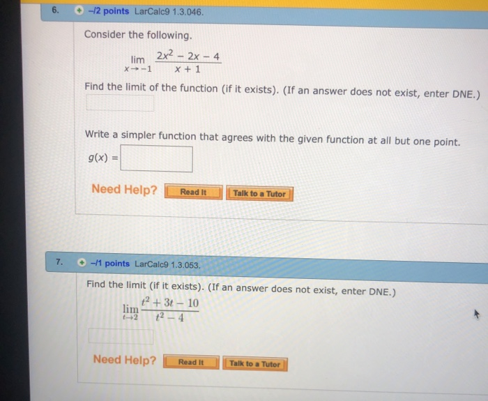 Solved Find the limits. f(x) x + 5 g(x) = x2 (a) lim f(x) x | Chegg.com