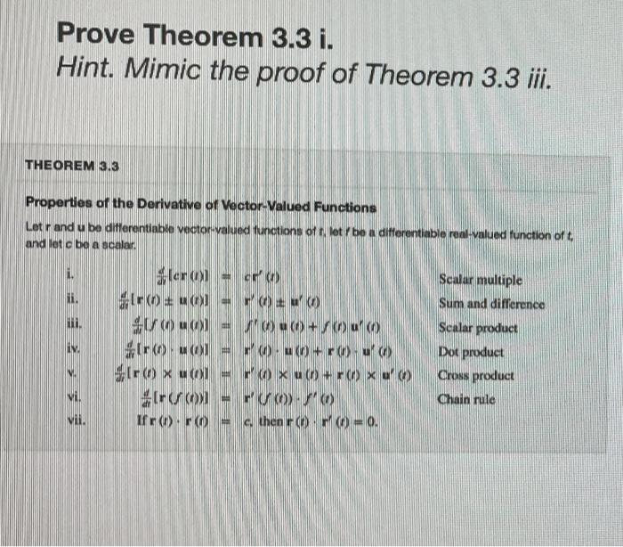 Solved Prove Theorem 3.3i. Hint. Mimic the proof of Theorem | Chegg.com