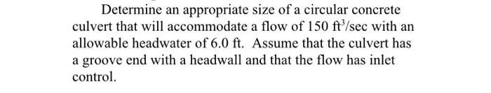 Solved Determine an appropriate size of a circular concrete | Chegg.com