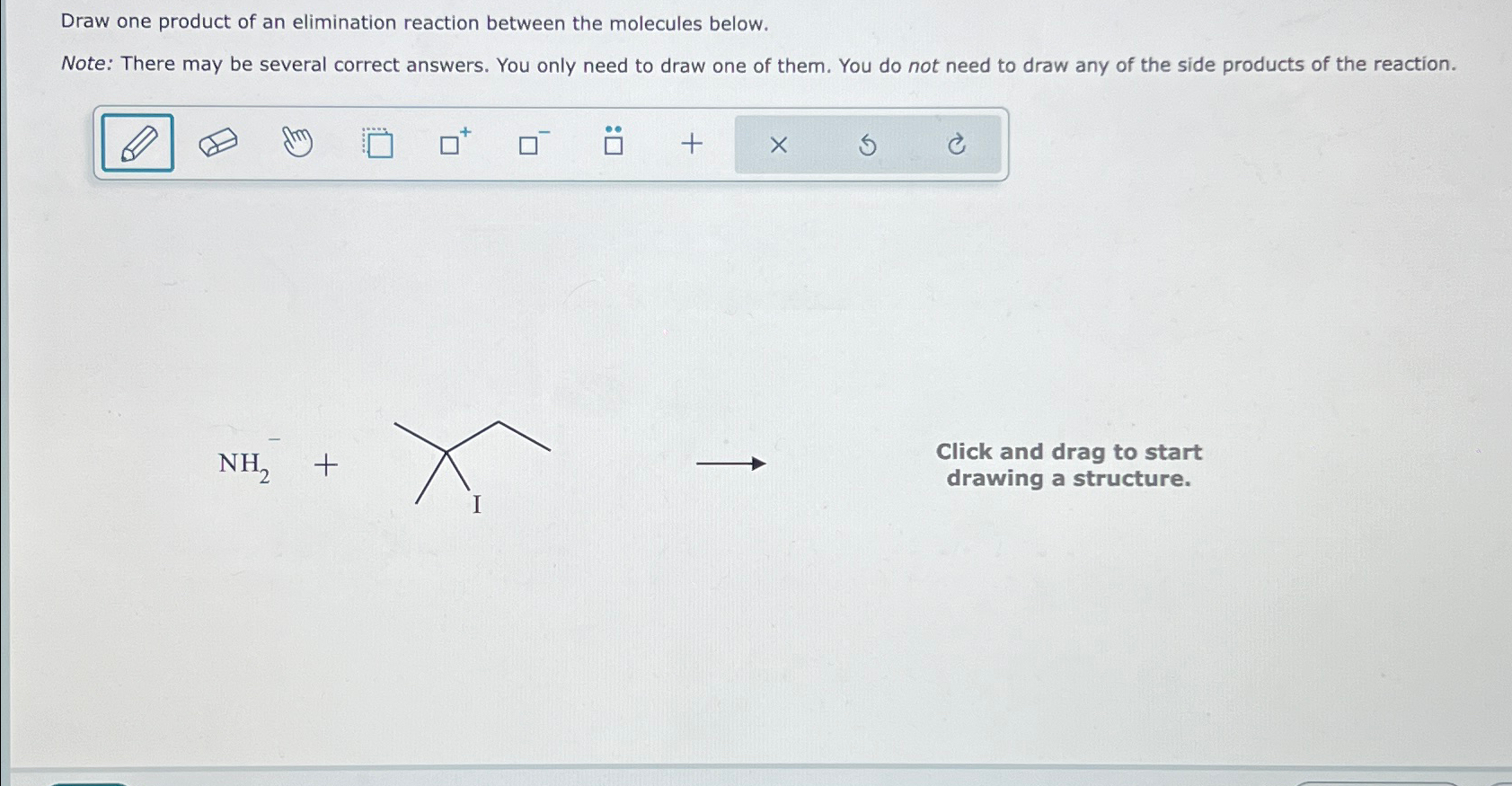 Solved Draw one product of an elimination reaction between | Chegg.com