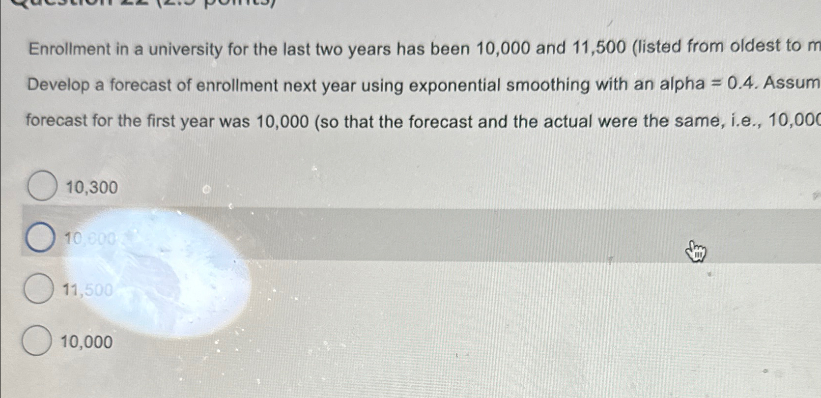 Solved Enrollment in a university for the last two years has | Chegg.com