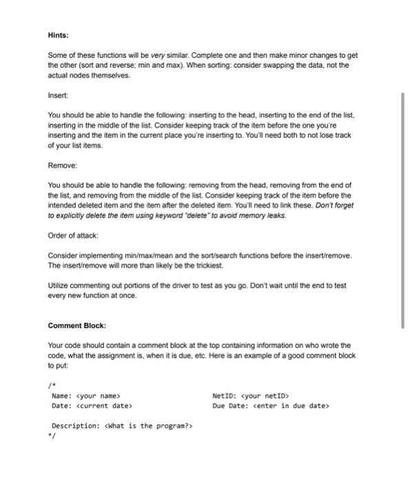 Solved Cse 1384 Linked Lists Lab 8 Objectives Continue 3259