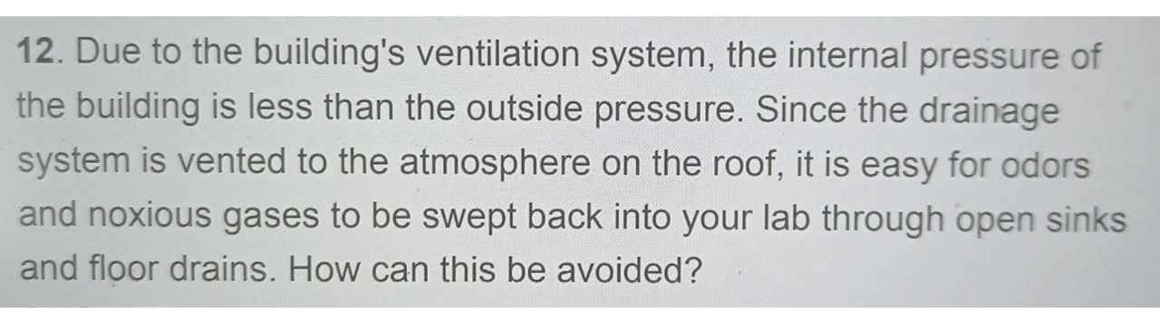 Solved Due to the building's ventilation system, the | Chegg.com