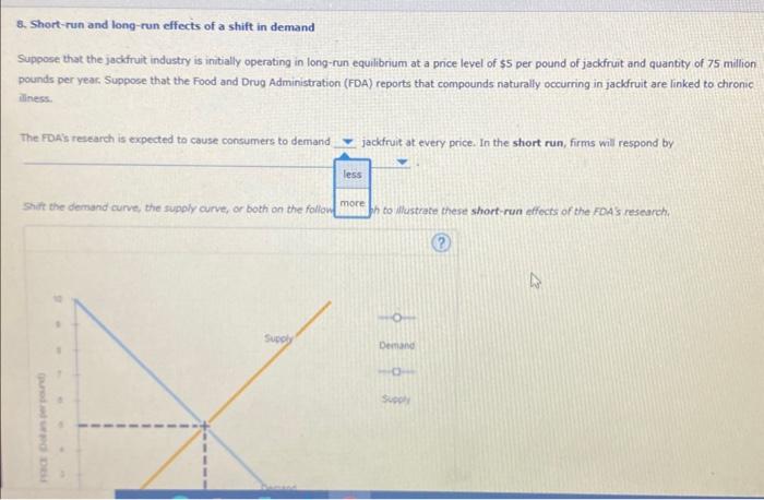 Solved 8. Short-run and long-run effects of a shift in | Chegg.com