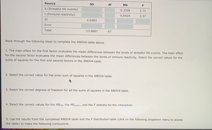 Solved 5. Two-factor analysis of variance - Emphasis on | Chegg.com