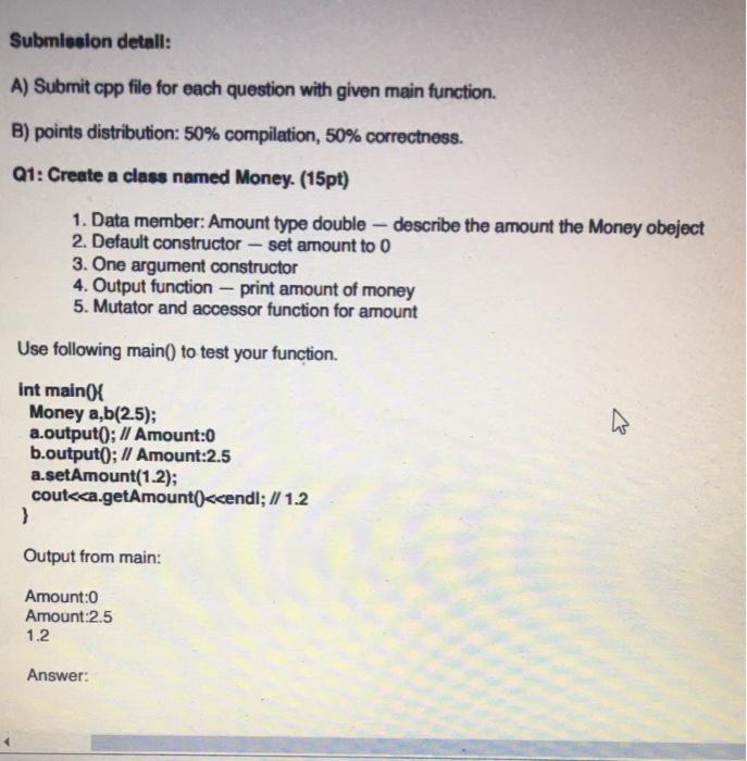 Solved Submission detall: A) Submit cpp file for each | Chegg.com