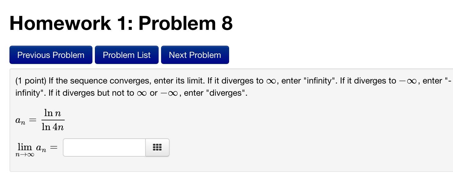 Solved Homework 1 Problem 8 1 ﻿point ﻿if The Sequence