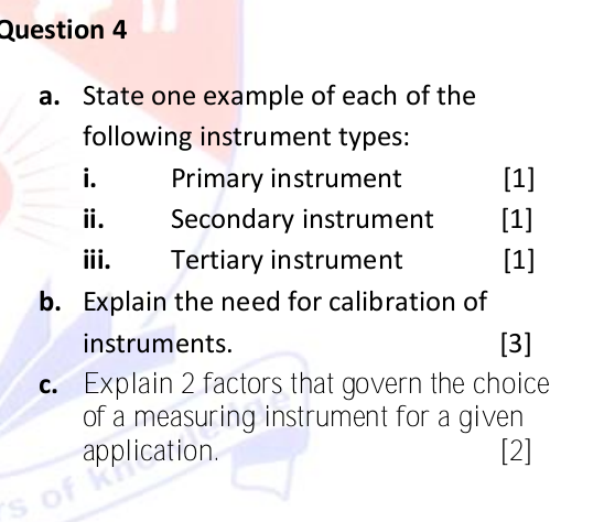 Solved Question 4 a. State one example of each of the | Chegg.com