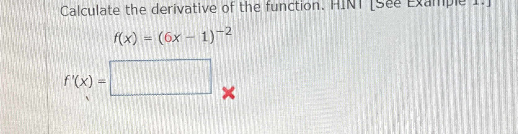 Solved Calculate the derivative of the | Chegg.com