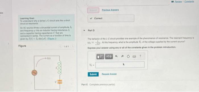 Solved Part B Learning Goal: To undentand why a teries t C | Chegg.com Solved Part B Learning Goal: To undentand why a teries t C | Chegg.com