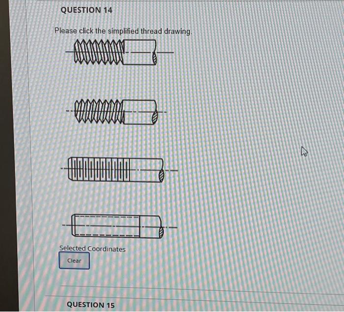 Solved Please click the simplified thread drawing. | Chegg.com