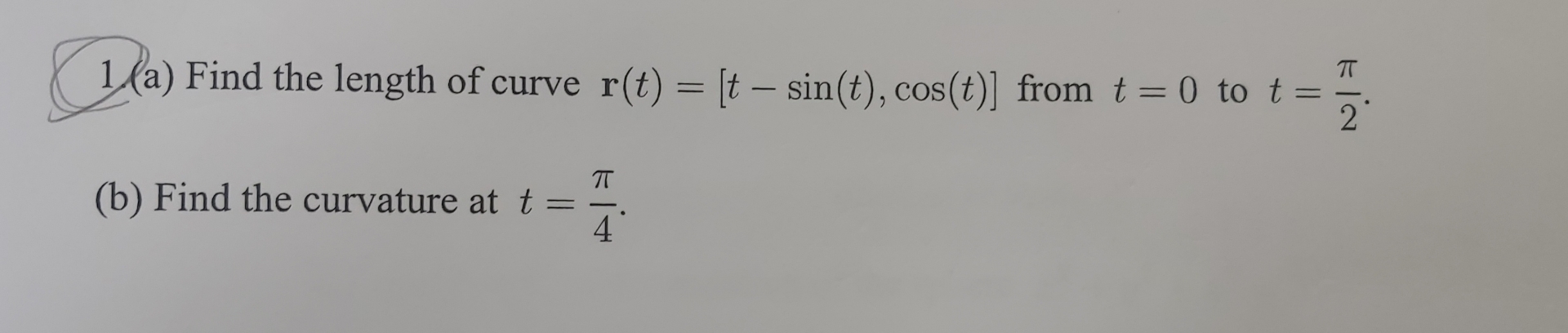 1 (a) ﻿Find the length of curve | Chegg.com