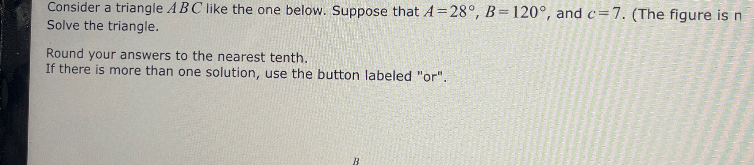 Solved Consider a triangle ABC like the one below. Suppose | Chegg.com