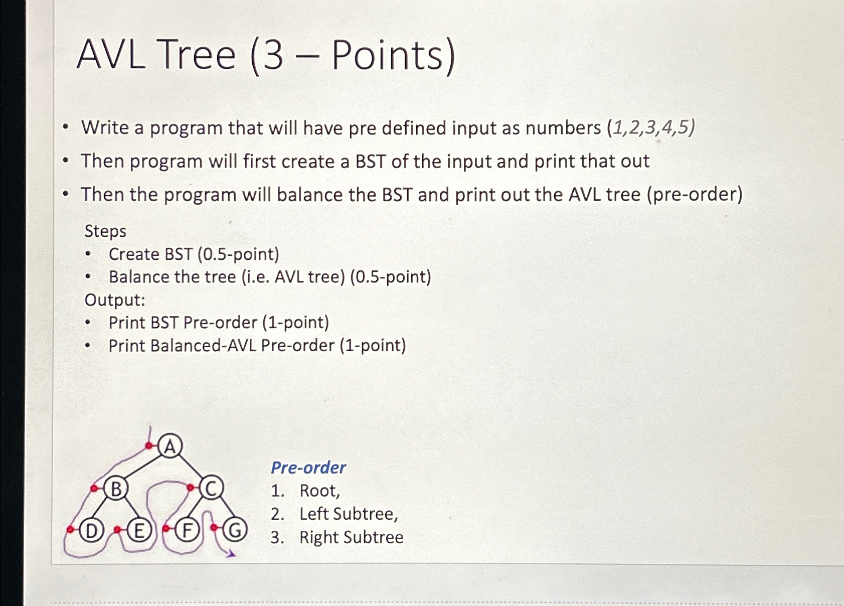 Solved In C language only Data structures: AVL Tree (3 - | Chegg.com
