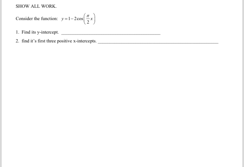 Solved Show All Work Consider The Function