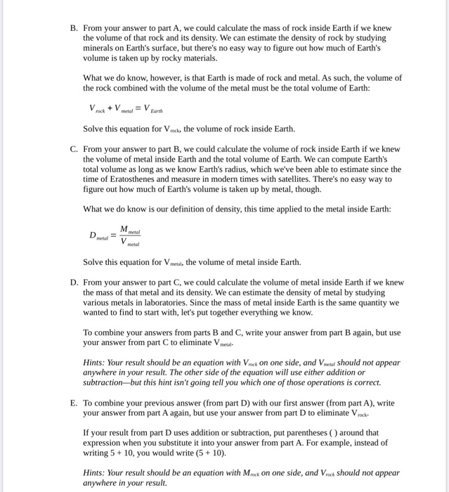 Solved 1. (1 point) The density of rocks on Earth's surface | Chegg.com