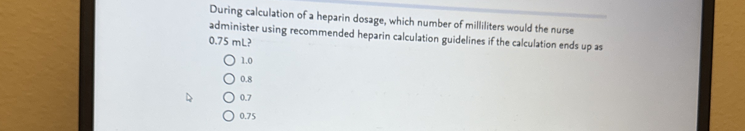 Solved During calculation of a heparin dosage, which number | Chegg.com