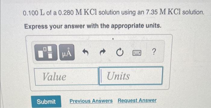 Solved determine the volume (mL) required to prepare each of | Chegg.com