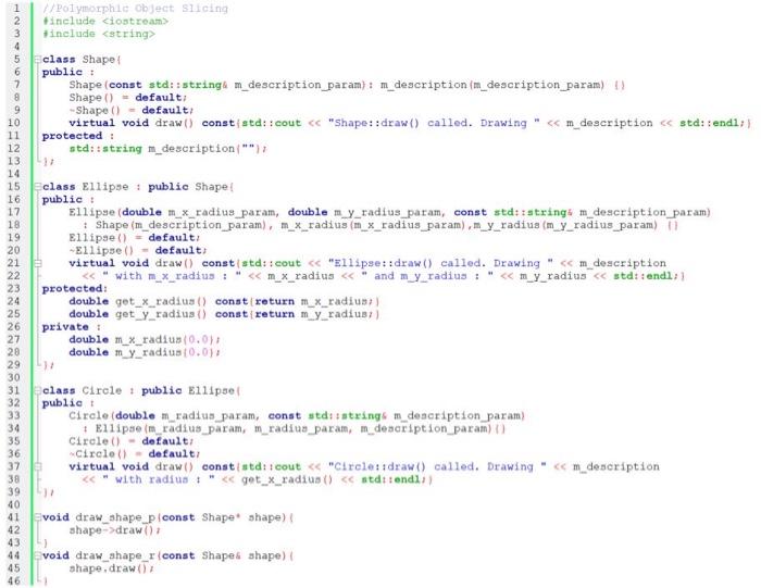 Solved Rewrite the code in Slide 24 so that each class has | Chegg.com