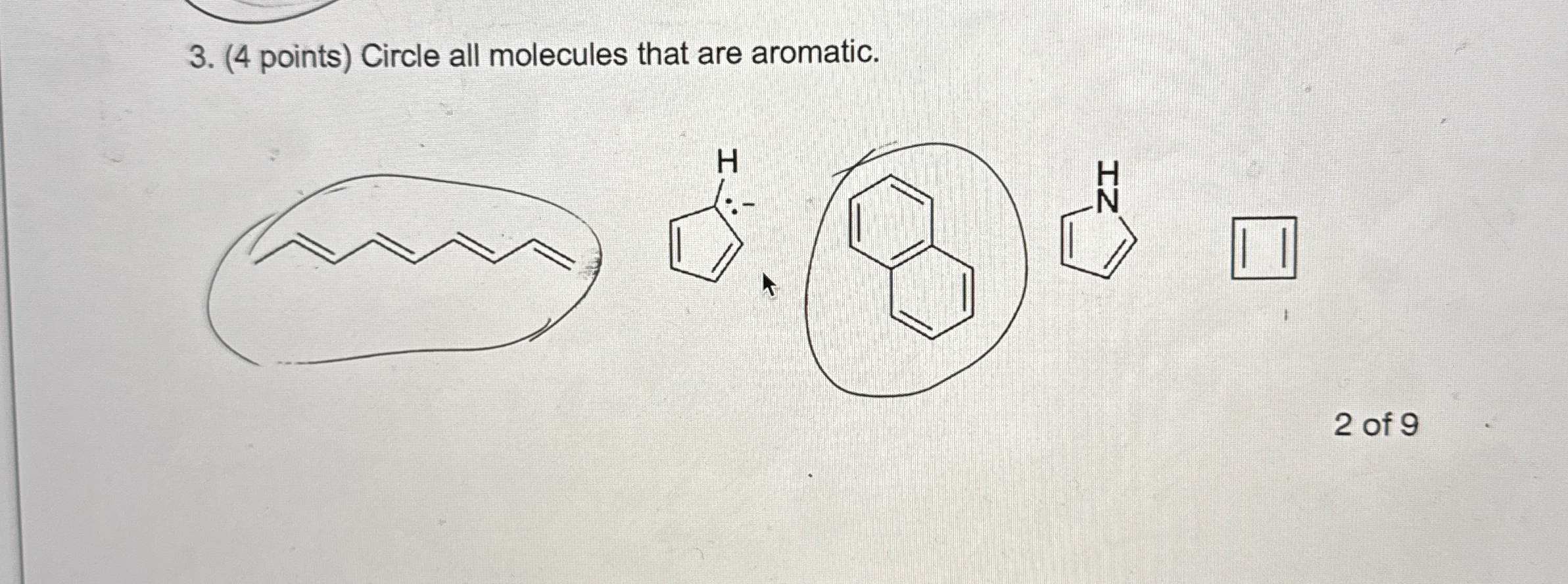 Solved (4 points) Circle all molecules that are | Chegg.com Solved (4 points) Circle all molecules that are | Chegg.com