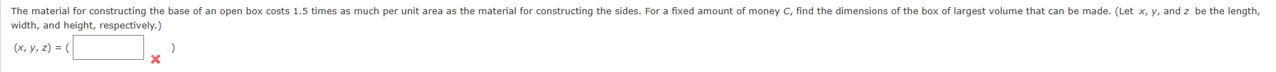 Solved width, and height, respectively.)(x,y,z)=(,x) | Chegg.com