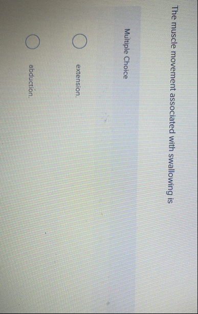 Solved The muscle movement associated with swallowing | Chegg.com