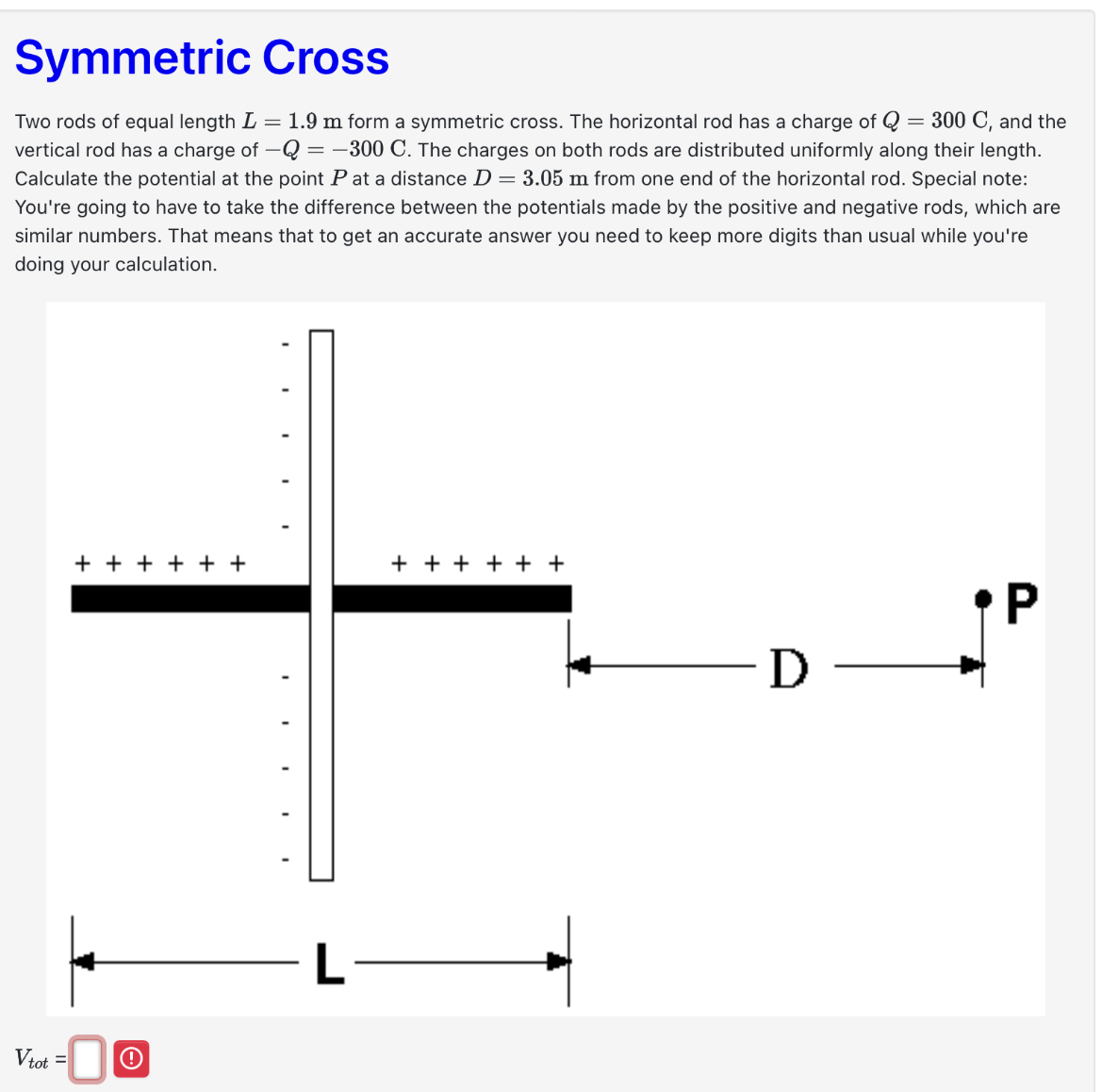 Solved Symmetric CrossTwo rods of equal length L=1.9m ﻿form | Chegg.com