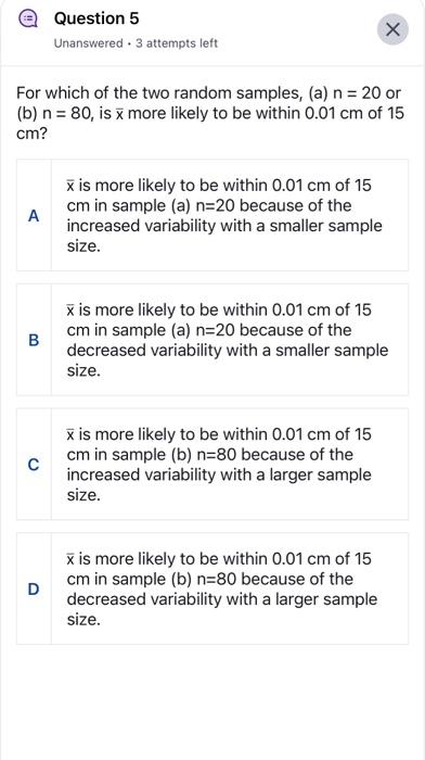 (a) If xˉ is the sample mean diameter for a random | Chegg.com